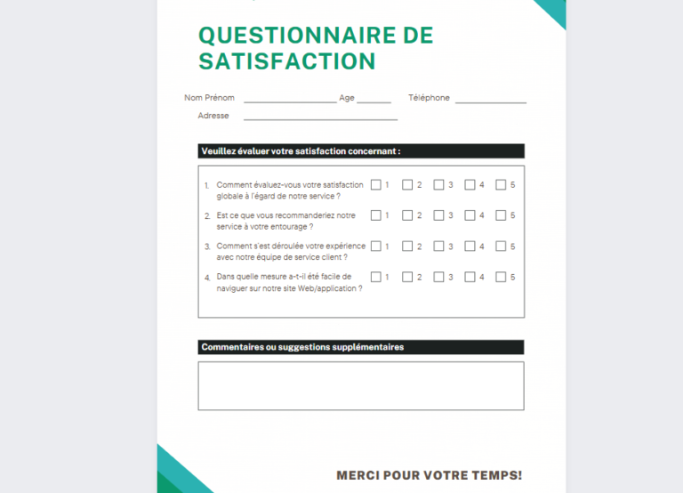 Questionnaire de Satisfaction Client : Guide et +50 Exemples