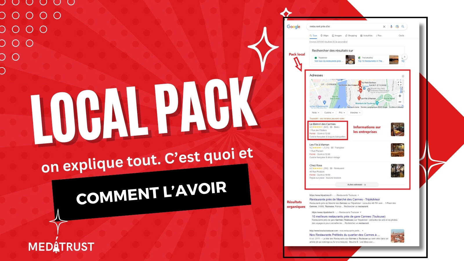 Qu'est ce que le Google Local Pack et comment l'avoir avec sa fiche